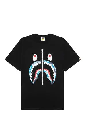 A BATHING APE Abc Camo Shark Tee /blue - Black