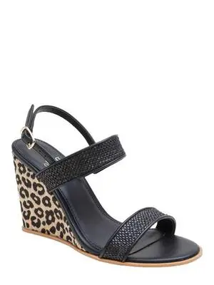 Linea Paolo Edith Wedge Sandal - Black