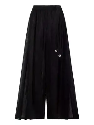 LISA MARIE FERNANDEZ Lisa Marie Fernandez Belted Crinkled Wide-Leg Pants