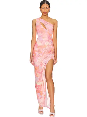 Majorelle Dorothea Gown - Pink Watercolor