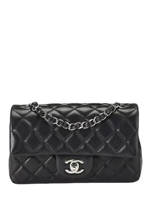CHANEL Quilted Lambskin Rectangular Flap Mini