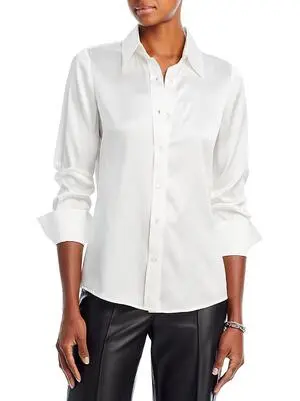 Ramy Brook Silk-blend Victoria Blouse - Ivory
