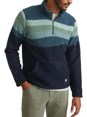 MARINE LAYER Marine Layer Colorblocked Sherpa Pullover