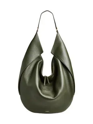 REE PROJECTS Large Riva Leather Hobo Bag - Deep Moss