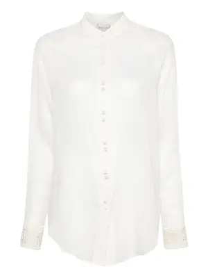 FORTE_FORTE Crochet-detail Shirt - White