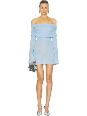SEROYA Galli Mini Dress Powder Blue
