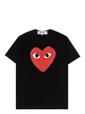 Play Comme Des Garcon Heart Logo Tee - Black