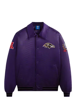 Kith For The Nfl: Ravens Satin Bomber Jacket - Purple