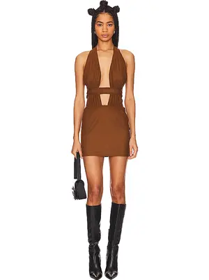 Superdown Levi Mini Dress - Chocolate