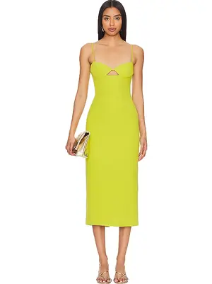 Bardot Vienna Midi Dress - Lime