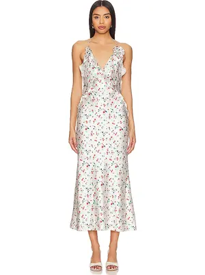 Bardot Olea Maxi Dress - Ivory Ditsy Floral