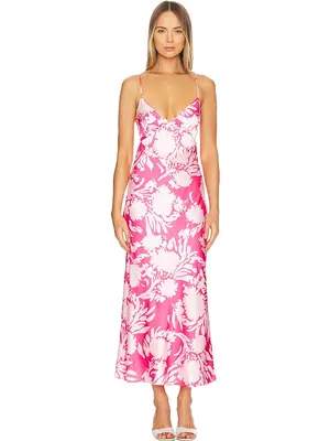 Bardot Malinda Slip Dress - Pink Abstract