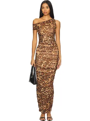 AFRM Biona Maxi Dress - Cocoa Leopard