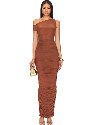 AFRM Biona Maxi Dress - Dark Clay