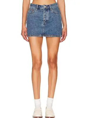 Still Here Holly Denim Mini Skirt - Classic Blue