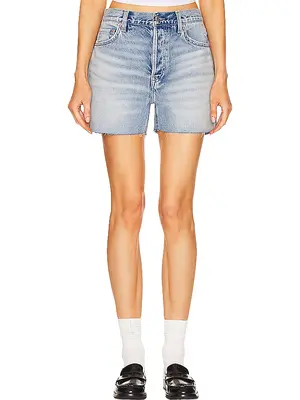 GRLFRND Boyfriend Denim Shorts - Beaux Blue