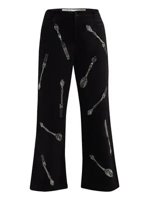 Libertine Michelin Star Embellished Pants - Black