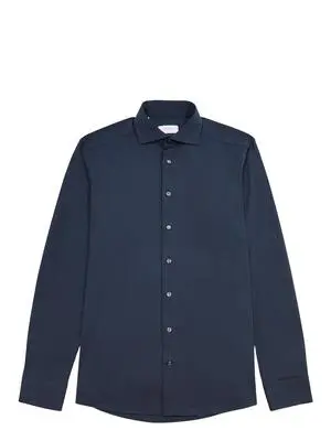 Eton Stretch-jersey Shirt - Navy