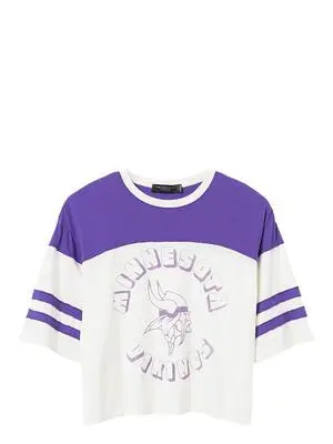 Junk Food Clothing Nfl Minnesota Vikings Hail Mary Tee - Sugar/purple