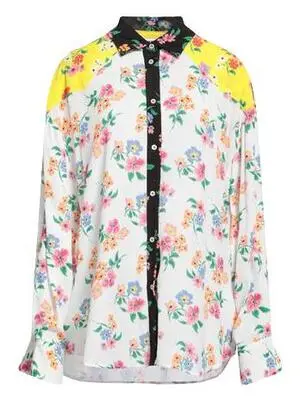 MSGM Floral-print Crepe Shirt - White