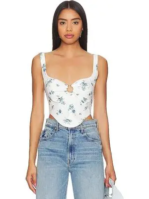 Bardot Cello Bustier - Blue Floral