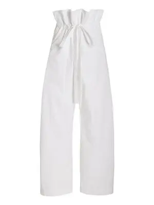 Matteau Drawstring Cotton Fisherman Pants - White