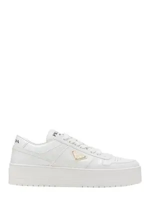 Prada Downtown Leather Low-top Sneakers - Bianco