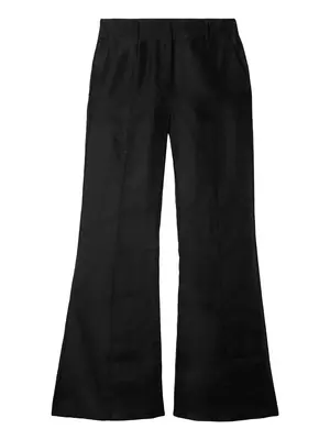 Gabriela Hearst Rhein Silk-organza Flared Pants - Black
