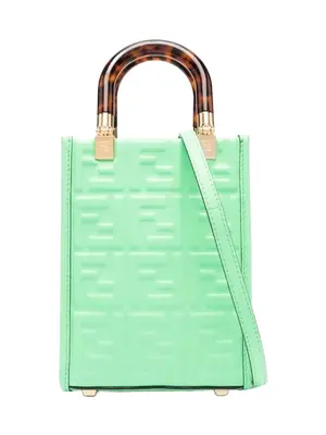 Fendi Monogram-debossed Tote - Green