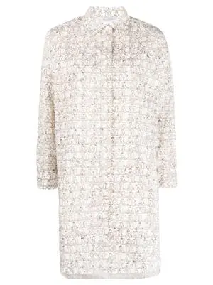 MAX MARA All-Over Logo-Print Shirt Dress