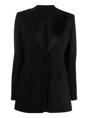 Max Mara Single-breasted Wool-blend Blazer - Black