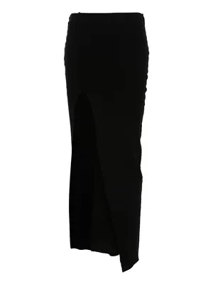 Rick Owens Knitted Midi Skirt - Black