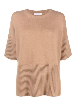 Max Mara Knitted Cashmere Top - Neutrals