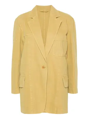 Max Mara Dizzy Canvas Jacket - Yellow