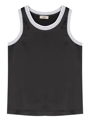 Herno Sleeveless Satin-finish Top - Black
