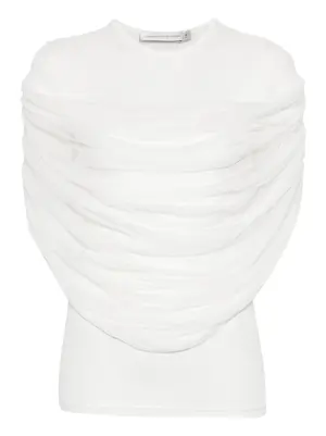Christopher Esber Sonora Draped-panel T-shirt - White