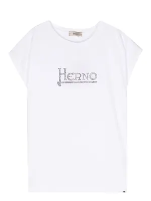 Herno Studded-logo T-shirt - White