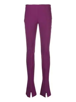 Sportmax Zip-cuff Slim-fit Trousers - Purple