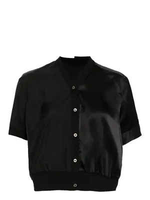 JNBY V-neck Button-down Shirt - Black
