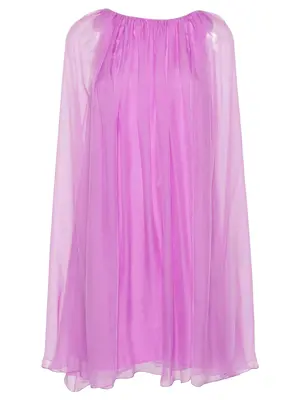 Max Mara Footing Chiffon Mini Dress - Purple