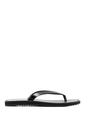 THE ROW Thong-strap Leather Flip Flops - Black