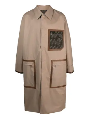 Fendi Button-up Mid-length Trench Coat - Neutrals