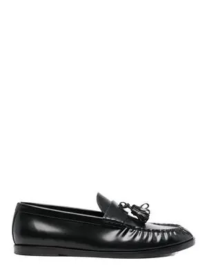 THE ROW Tassel-detail Leather Loafers - Black