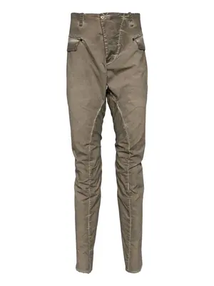 Masnada Crinkled Tapered Trousers - Neutrals