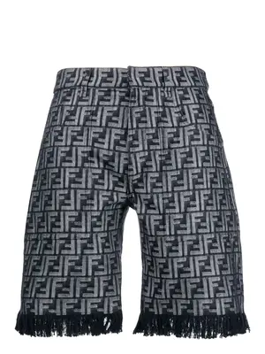 Fendi Monogram Bermuda Shorts - Blue
