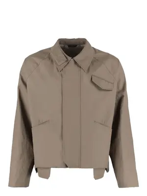 Fendi Asymmetric-hem Shirt Jacket - Brown