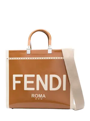 Fendi Logo-print Tote Bag - Brown