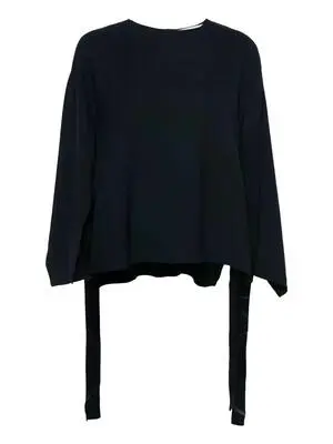 Erika Cavallini Side-slit Cady Blouse - Blue