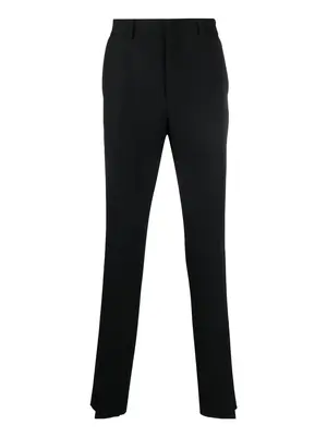 Fendi Logo-plaque Tailored Trousers - Black