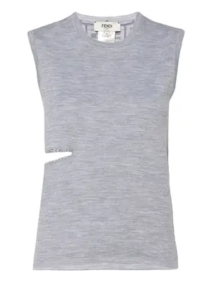 Fendi Ff-motif Tank Top - Grey